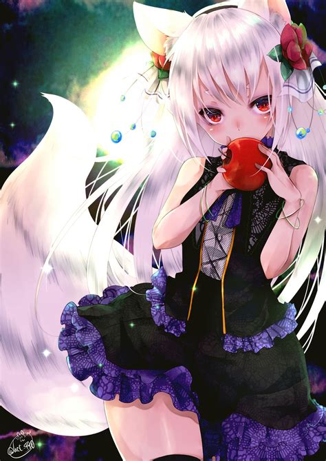 Ingyenes háttérképek hosszú haj ősz haj anime lányok állat füle