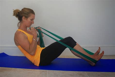 Pilates With The Exercise Band Lotus Health And Fitness