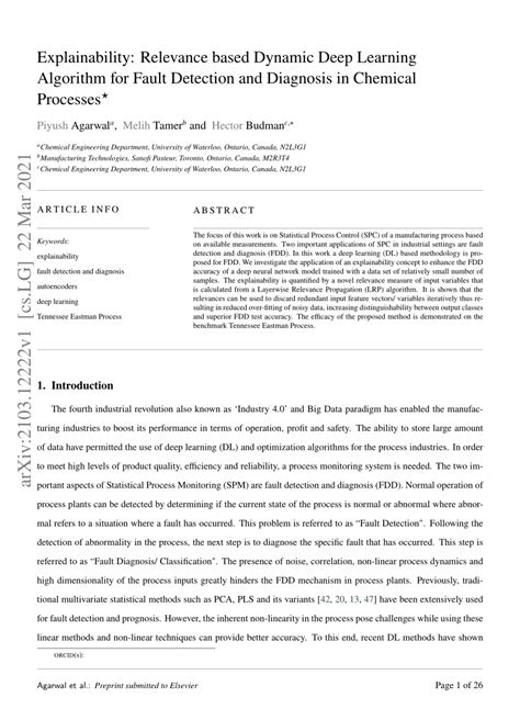 pdf explainability relevance based dynamic deep learning algorithm for fault detection and