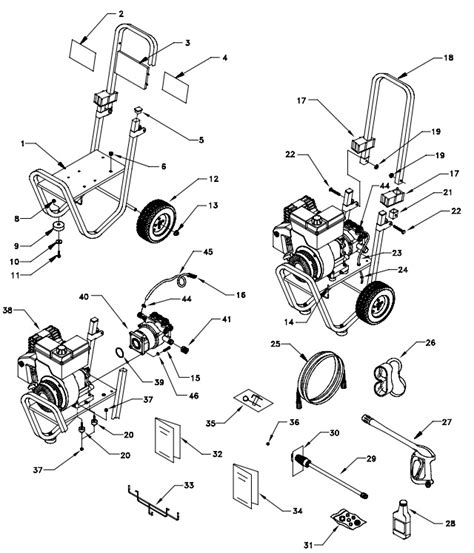 Generac Pressure Washer Model 1200 0 Replacement Parts Pump Breakdown