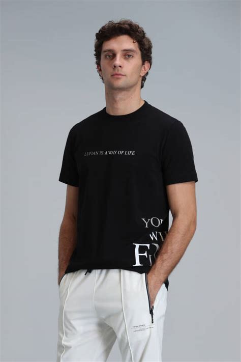 Potter Modern Grafik T Shirt Siyah LUFIAN