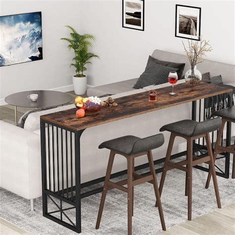 Bar Height Table Behind Sofa Baci Living Room