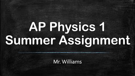 ap summer assignment youtube