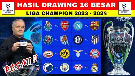 HASIL DRAWING BABAK 16 BESAR LIGA CHAMPIONS 2023 2024 Jadwal Babak 16