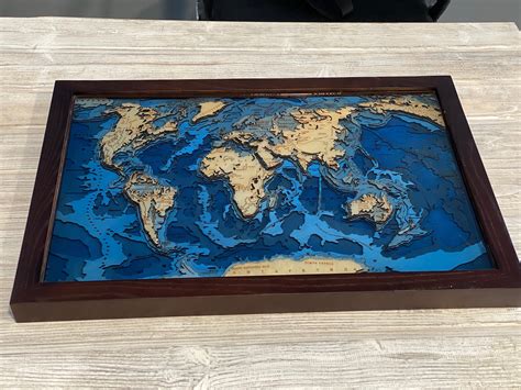 3D World Map Wooden World Map Wall Decor Epoxy Wall Art Etsy