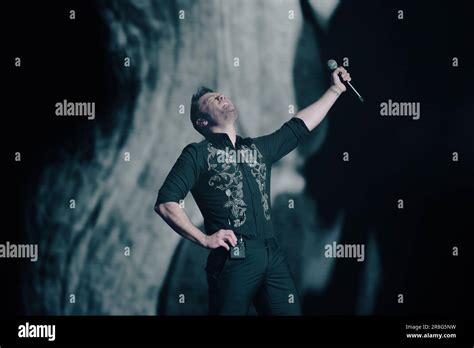 Tiziano Ferro In Concerto Allo Stadio San Siro Di Milano Stock Photo