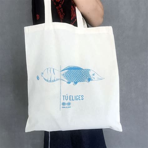 Bolsa tote bag de algodón orgánico Tú eliges Usar y Reusar