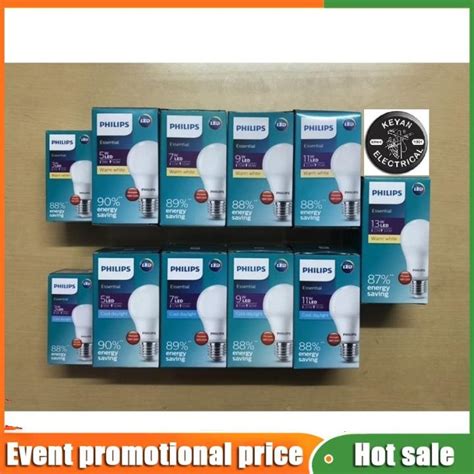 Philips Essential LED Light Bulb Daylight Warm White E27 3W 5W