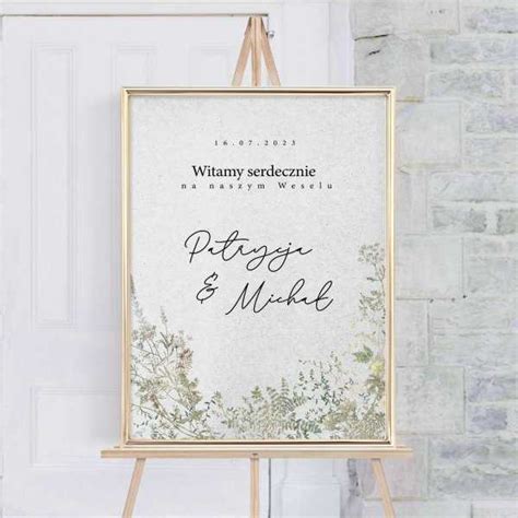Tablica Powitalna Na Wesele W Kwiaty Meadow