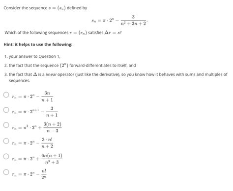 solved consider the sequences sn defined by sn 2 3 n2