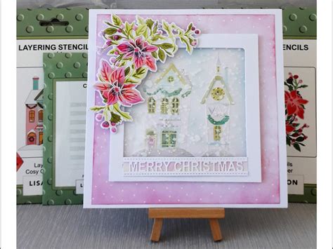 Cosy Christmas Home 3d Embossing Folder Layering Stencils Lisa