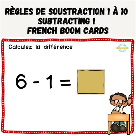 Règles de soustraction 1 à 10
