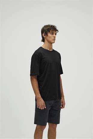 Liber Oversize T Shirt Siyah Basic Erkek Tişört BAD BEAR