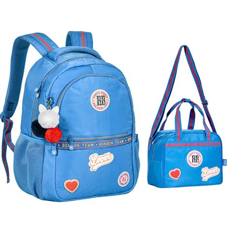 Kit mochila e lancheira térmica College Rebecca Bonbon Importados Lili