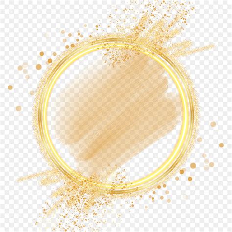 Marco De Luz De Ne N C Rculo Dorado Brillante Png Dibujos Circulo