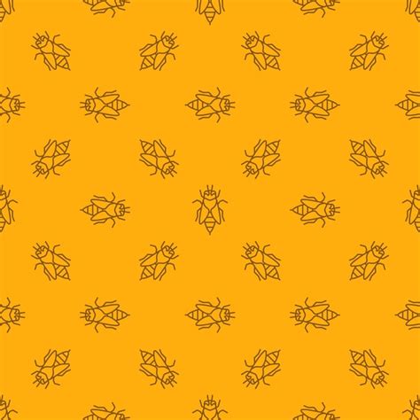 Premium Vector Honey Bee Yellow Seamless Pattern Vector Background