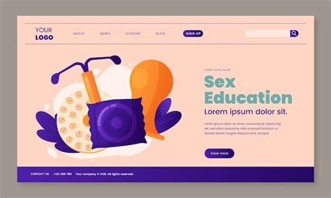 Free Vector Gradient Sex Education Landing Page
