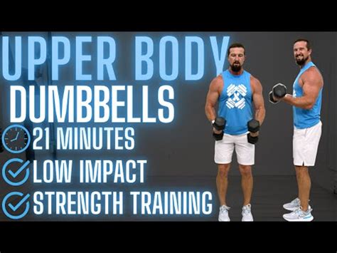 20 Minute Upper Body Dumbbell Workout Low Impact YouTube