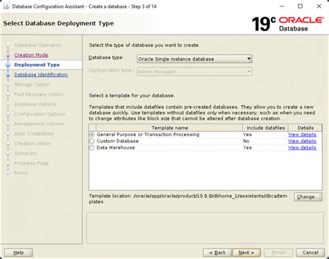 creación de base de datos oracle 19c usando dbca soy un dba