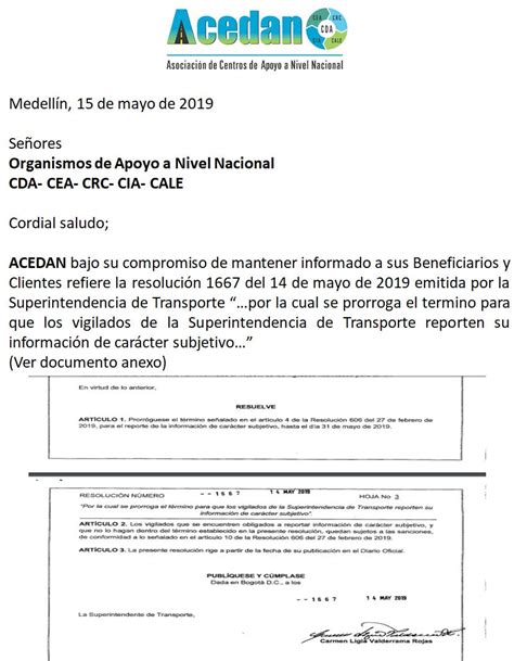 ORGANISMOS DE APOYO A NIVEL NACIONAL RESOLUCIÓN 1667 SUPERINTENDENCIA