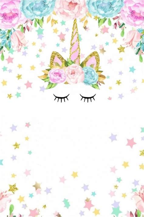 Invitaciones De Unicornio Para Editar Utilice Todas Las Opciones Que