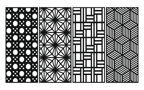 Decorative Floral Patterns Geometric Template For Cnc Laser Cutting