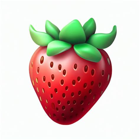 3d morangos frutas vermelhas ilustração vetorial plana isolada em fundo