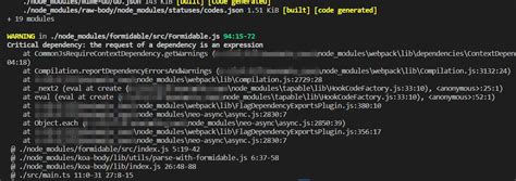 Fix Webpack WARNING Issue 231 Koajs Koa Body GitHub