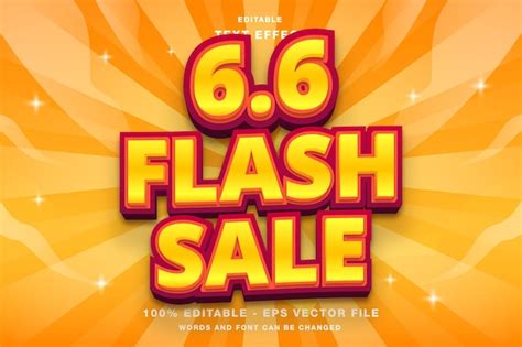 0606 Vente Flash Effet De Texte Modifiable En 3d Vecteur Premium