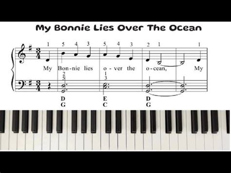 My Bonnie Lies Over The Ocean Piano Tutorial YouTube