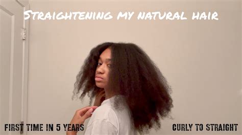 Straightening My Natural Hair Thick Type 4 Funny YouTube