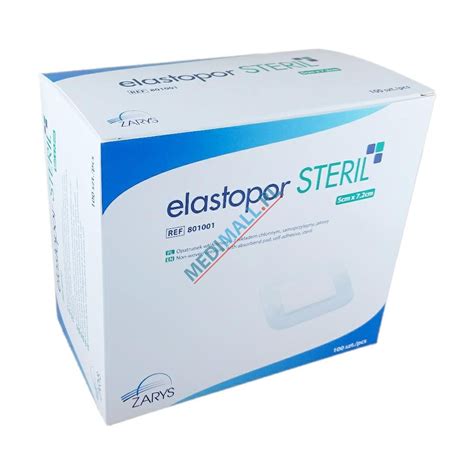 ELASTOPOR STERIL 5 x 7 2 cm 100 szt opatrunek włókninowy z wkładem