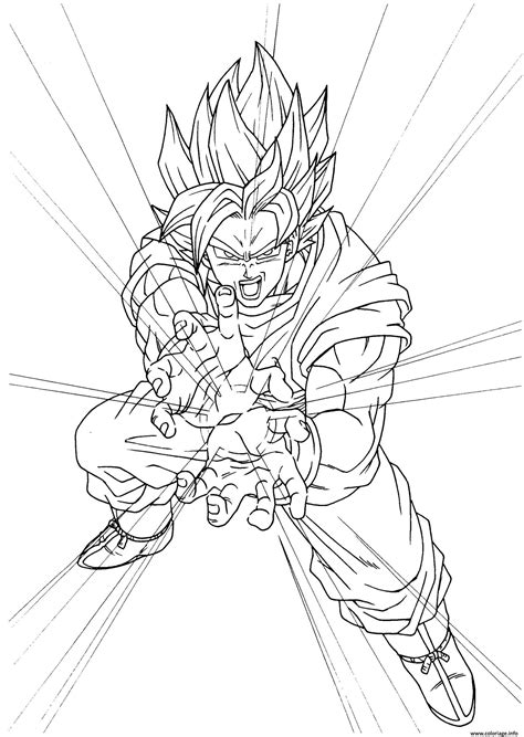 Coloriage Super Goku Super Sayen Dbz JeColorie
