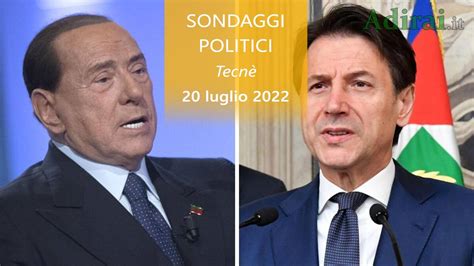 Ultimi Sondaggi Politici 20 luglio 2022 sondaggi Tecnè