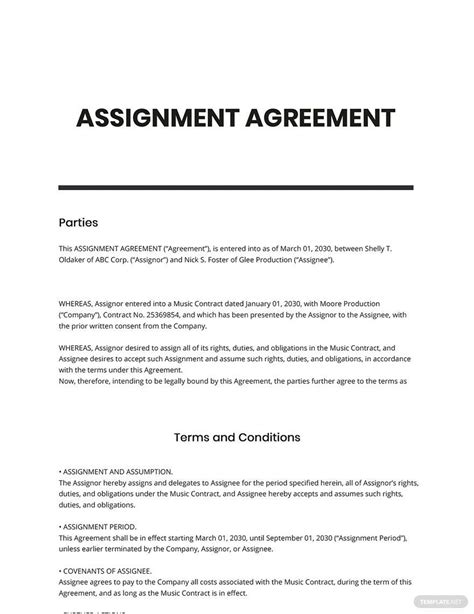 Patent Assignment Template Google Docs Word Apple Pages Template Net