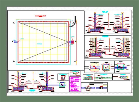 Reservorio En Autocad Librer A Cad