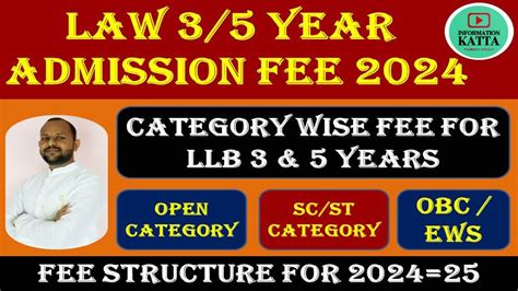 Llb 3 5 Years Fee Structure College Admission 2024 Law 3 Years Cap