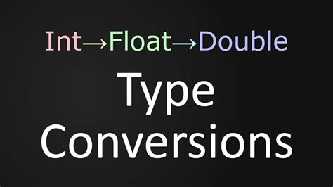 Type Conversion C Tutorials YouTube