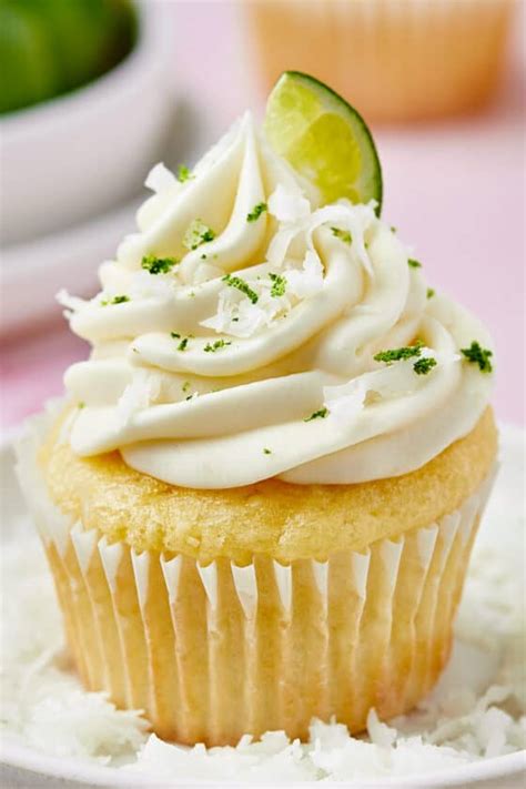 Coconut Cupcakes With Lime Cream Cheese Frosting The Chunky Chef
