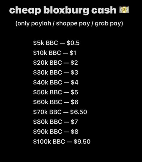 Roblox Bloxburg Cash Everything Else On Carousell