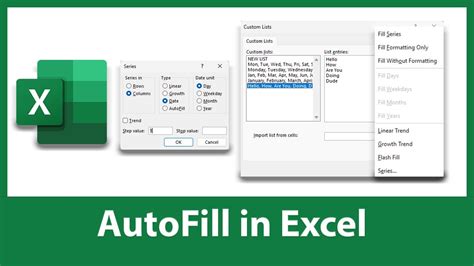 How To Use Autofill In Excel Excel Tutorial Youtube