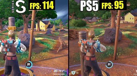 Ps Vs Xbox Series S Fps Fortnite Chapter Comparison Youtube