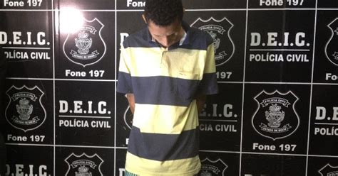 G1 Polícia apresenta suspeito de roubar casas e comércios na Grande