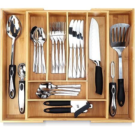 Amazon Pristine Bamboo Silverware Tray For Drawer Organizer