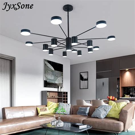 Nowoczesny żyrandol sufitowy LED lampa z żelaza do wnętrza domu ozdobna