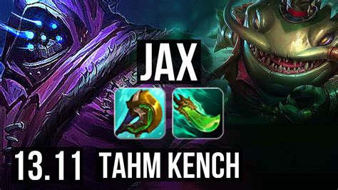Jax Vs Tahm Kench Top Legendary K Mastery Kr Diamond