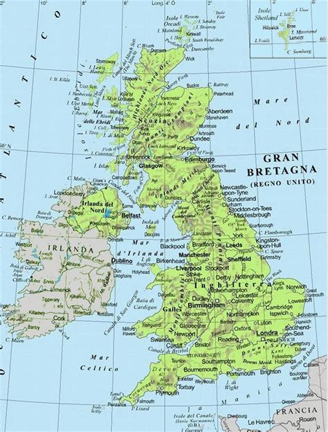 Semplicemente Gran Bretagna Cartina Fisica Idee Cartina Geografica Mondo
