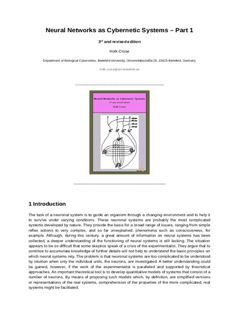 neural networks as cybernetic systems brains minds and media doc template pdffiller