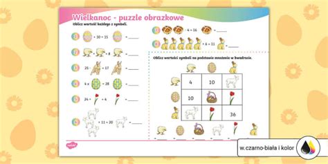 Wielkanoc Puzzle Obrazkowe Karta Pracy Teacher Made