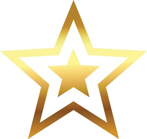 Estrella Dorada Con Fondo Transparente Vector Premium